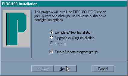 How to Setup PIRCH98 to Chat in the #combs Chat Room